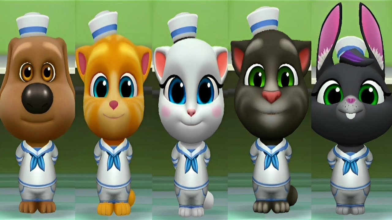 ⛵🇸🇲🎶Sailor Cap & Sailor Costume🎶🇸🇲⛵My Talking Tom Friends Gameplay🎩 ...