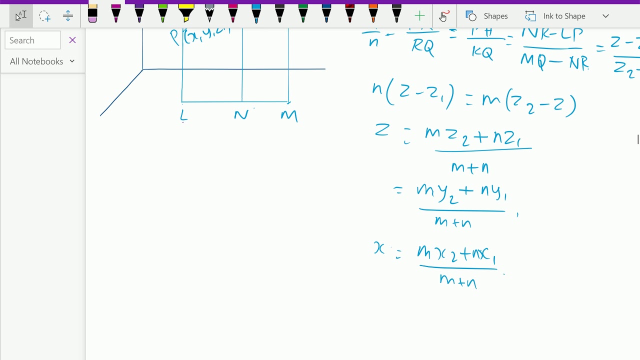 Analytical solid geometry : - ( Division or section formula ) - 5. - YouTube