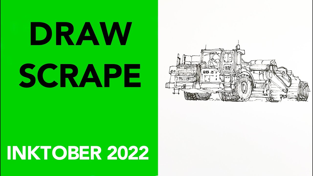 Draw Scrape | Inktober 2022 | Day 18 - YouTube