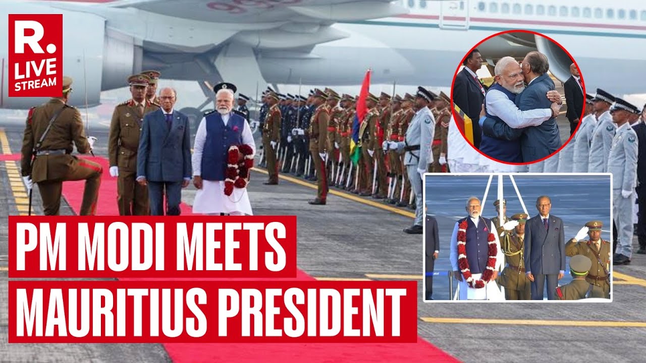 PM Modi Meets President Dharam Gokhool On Two-Day State Visit ...