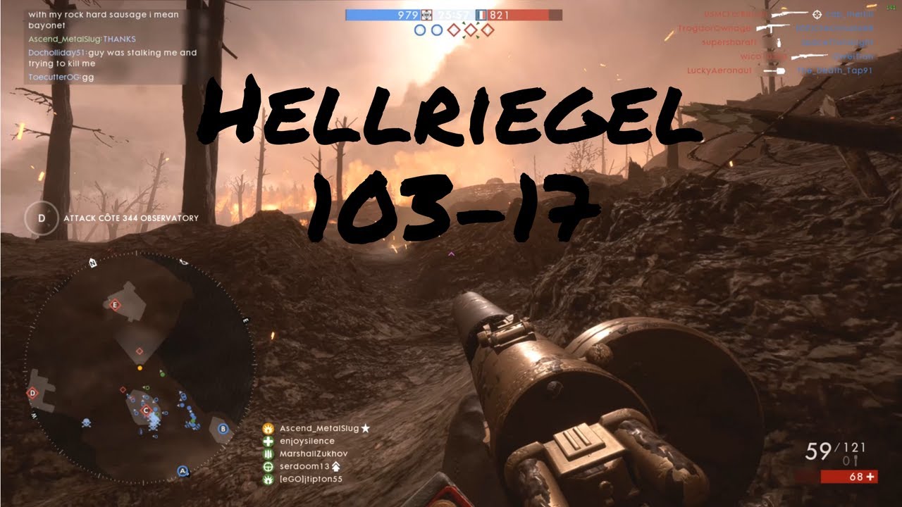 Battlefield 1 | Hellriegel (103-17) Verdun Conquest Highlights - YouTube
