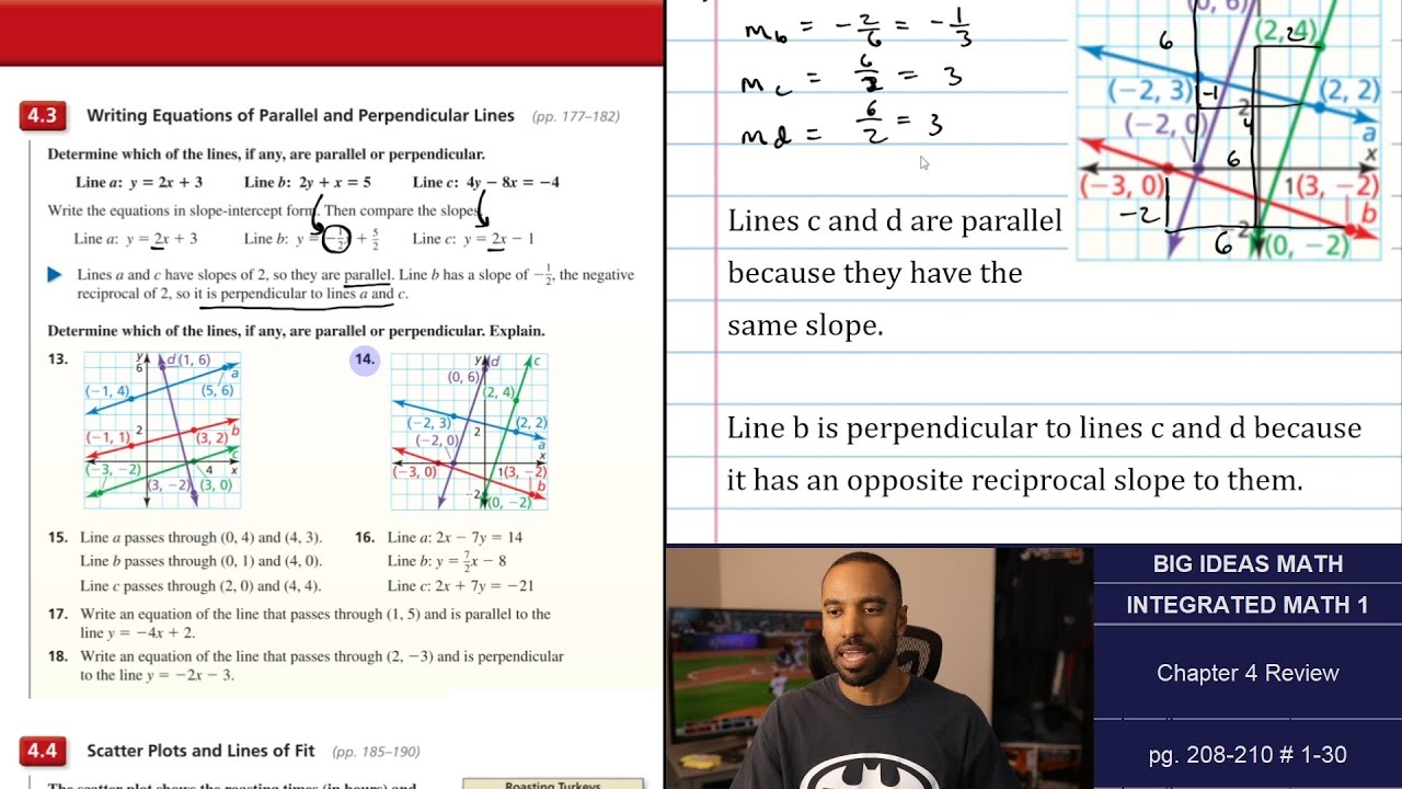 Big Ideas Math [IM1]: Chapter 4 Review (Examples & Problem Set) - YouTube