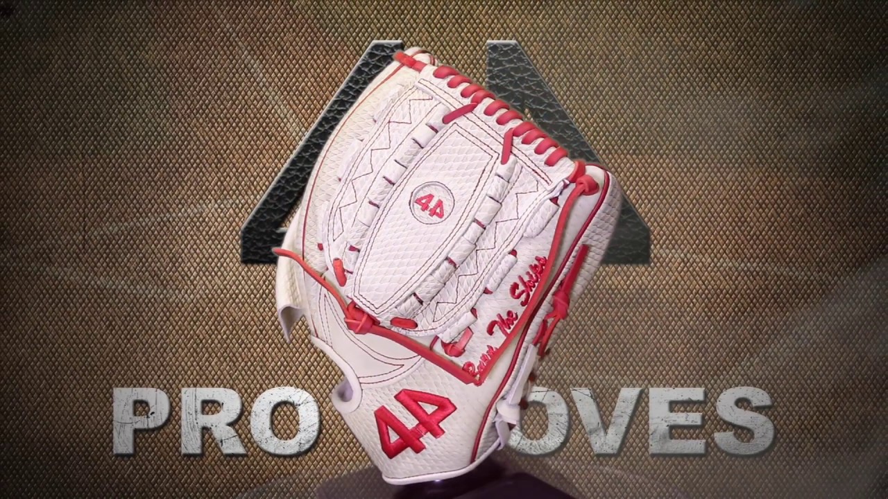 44 Pro Custom Baseball Glove Signature Series Blonde Snakeskin Red Dual ...