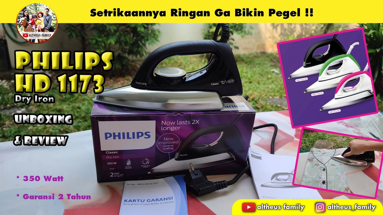 Setrika Philips HD 1173 Review | Ringan Ga Bikin Tangan Cepet Pegel ...