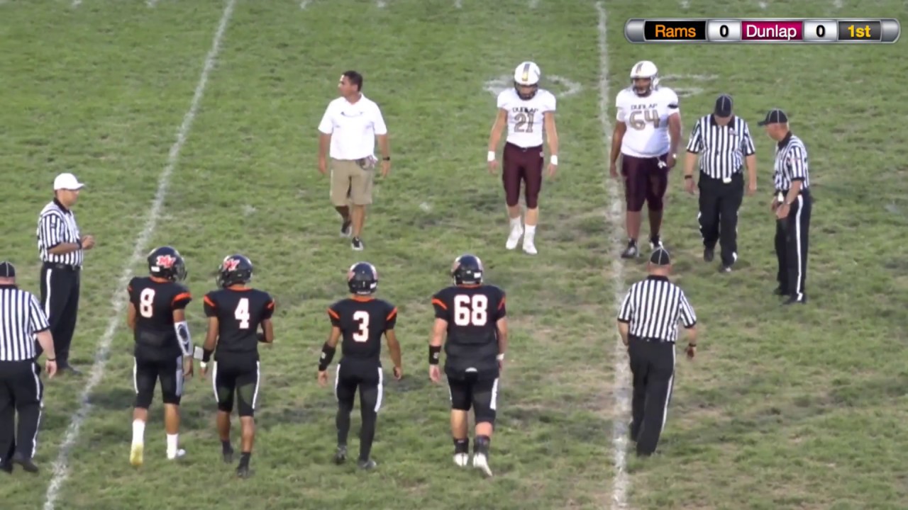 Mt. Vernon Rams Football vs. Dunlap Eagles - 2018 - YouTube
