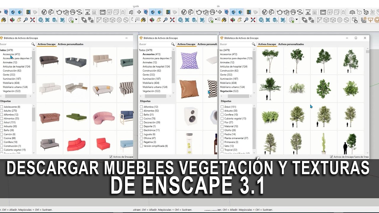 DESCARGAR TODAS LAS TEXTURAS Y MOBILIARIO 3D DE ENSCAPE 3.1 EN NUESTRA ...