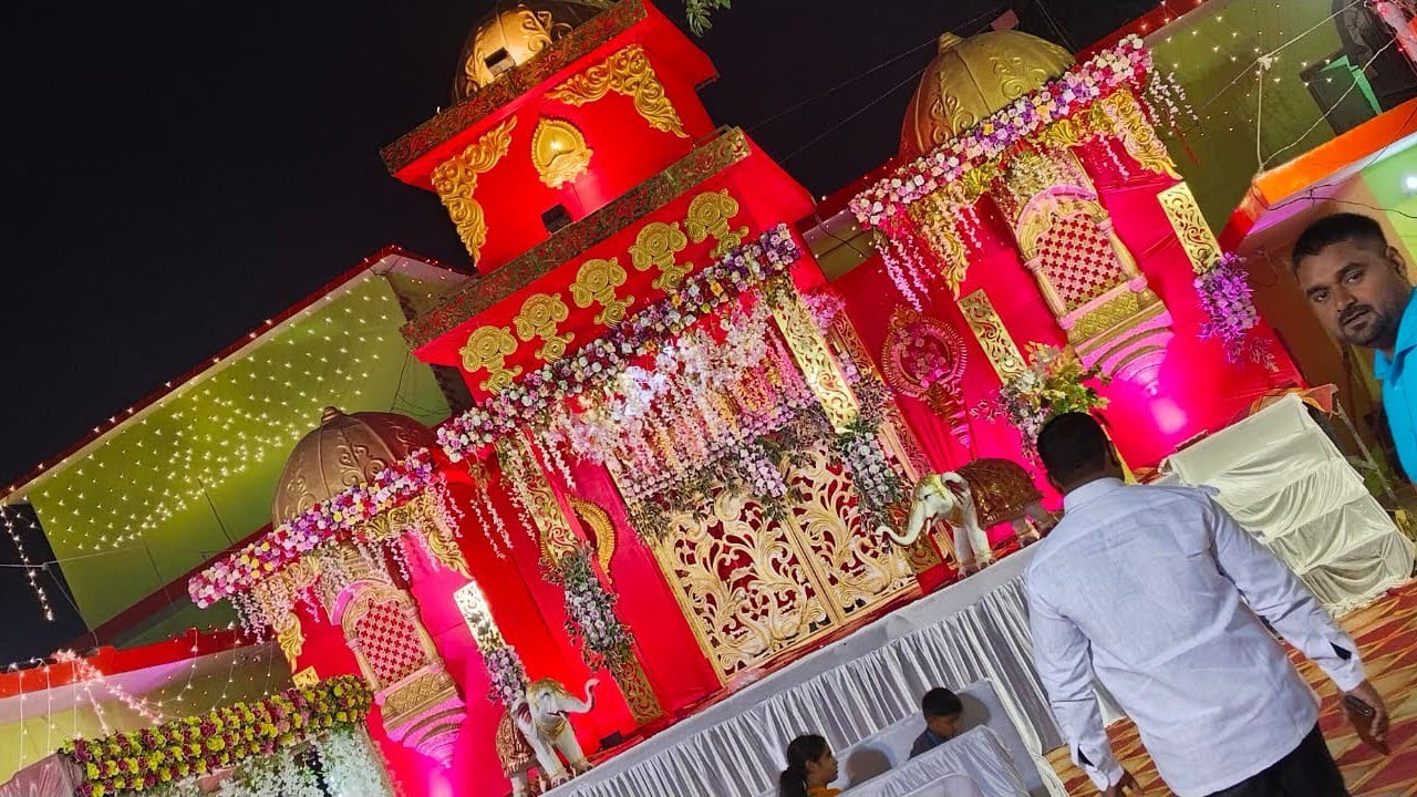 best wedding new model Jamal stage decoration fiber ka stage and gate ...