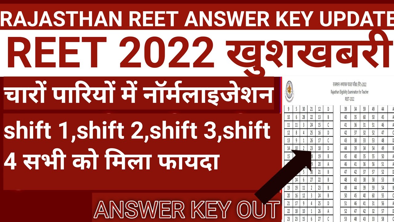 rajasthan reet answer key 2022/rajasthan reet exam answer key 2022 ...