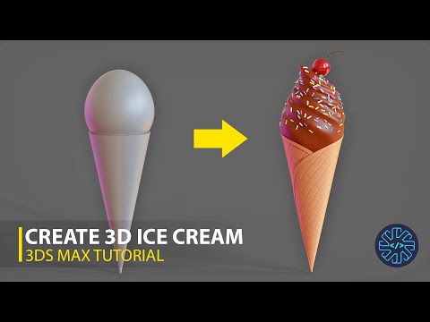 How to create an Ice Cream - 3ds max tutorial - YouTube