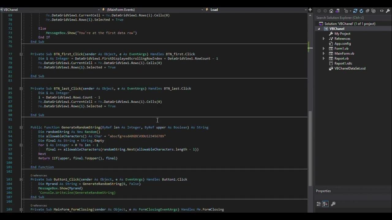 VB NET DataGridView data to TextBox-es programmatically - YouTube
