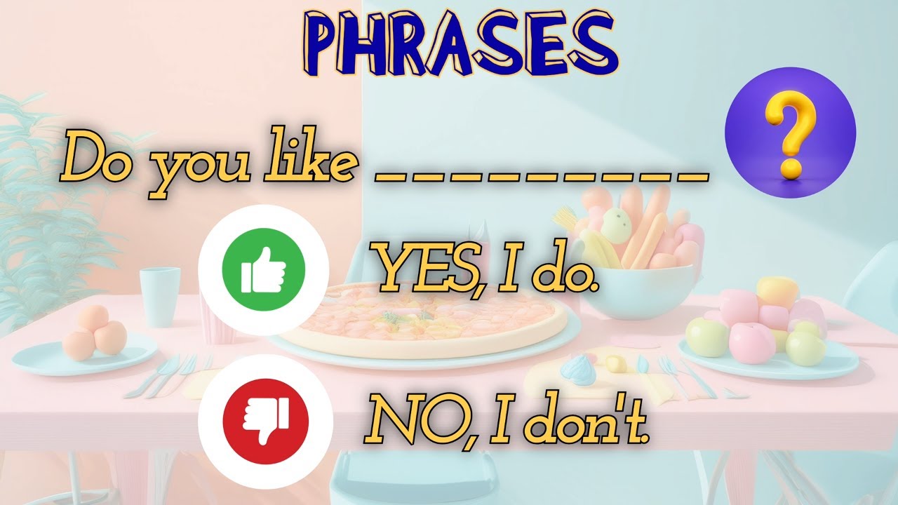 ESL Kids: Do you like? ı Yes, I do, NO I don't ı Conversation Practice ...