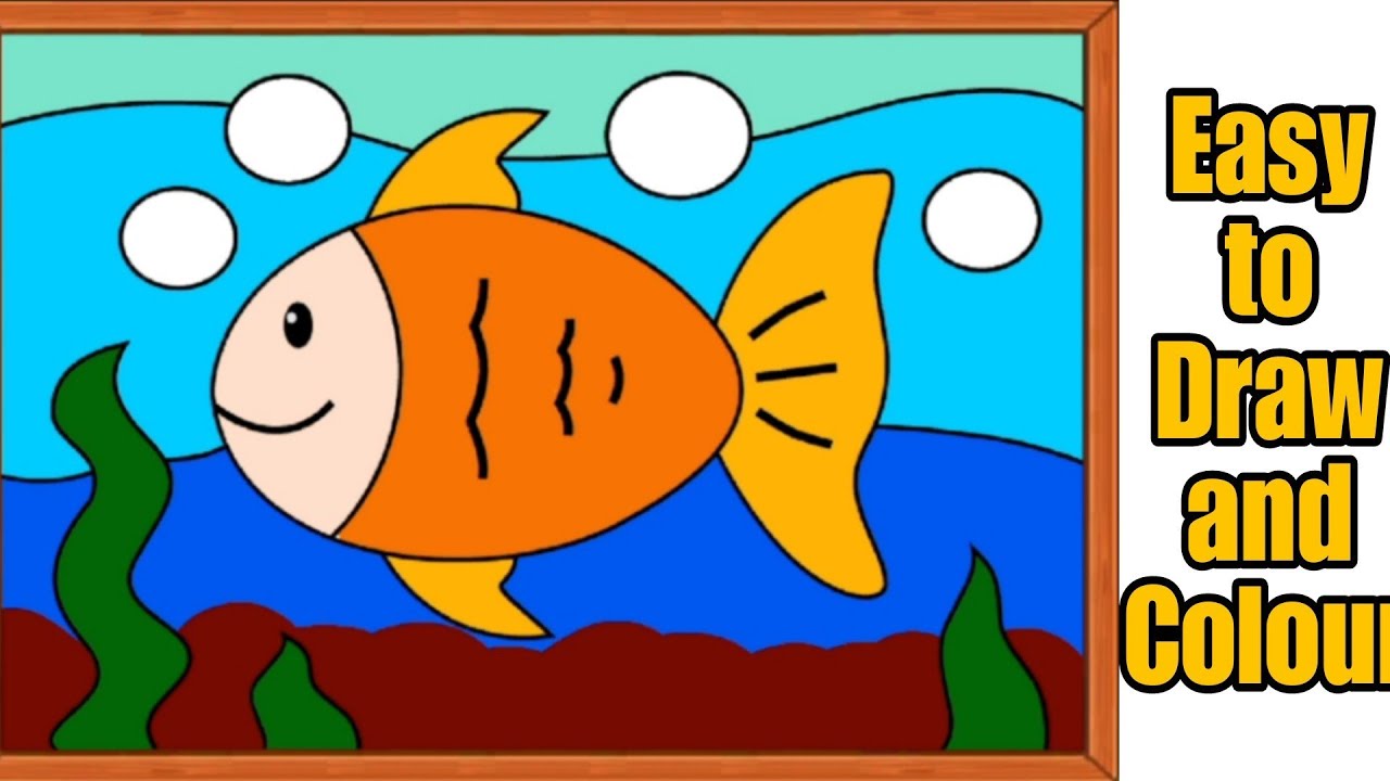 Learn to Drawi Easy Fish || Step by Step || How to Draw and Colour ...