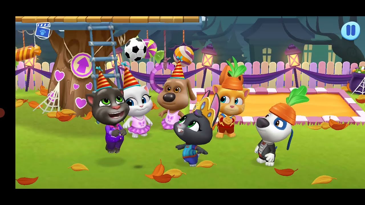 my talking Tom friends unlock heard bus green treehouse green swing ...