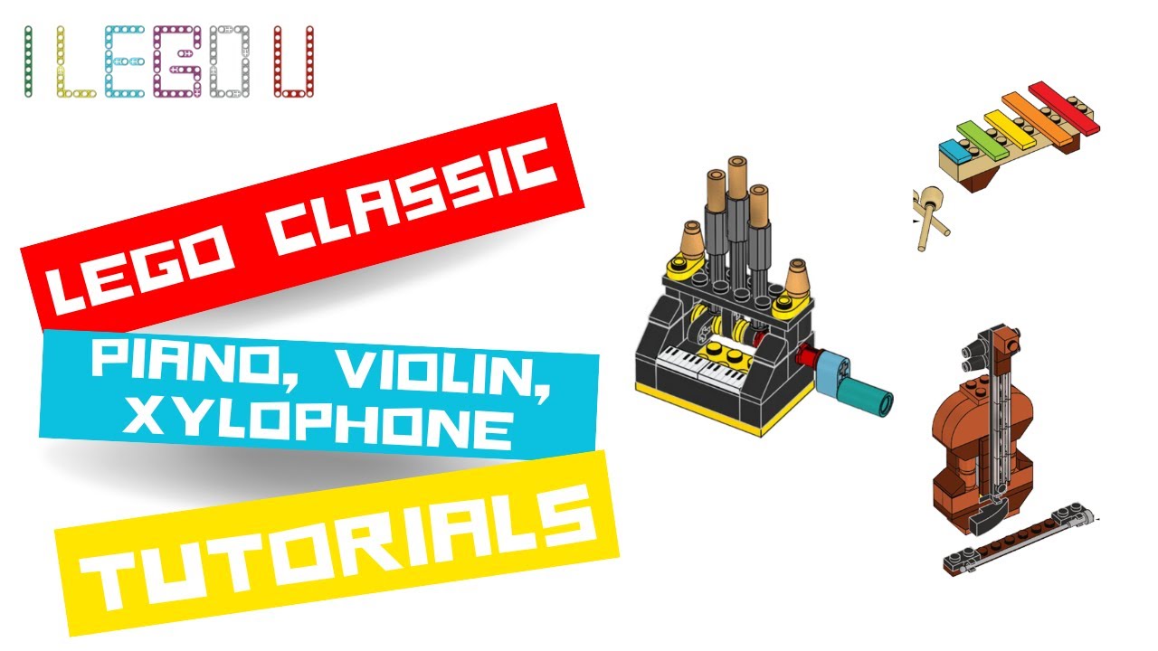 LEGO CLASSIC MUSIC Building Instructions XYLOPHONE, PIANO, VIOLIN ...