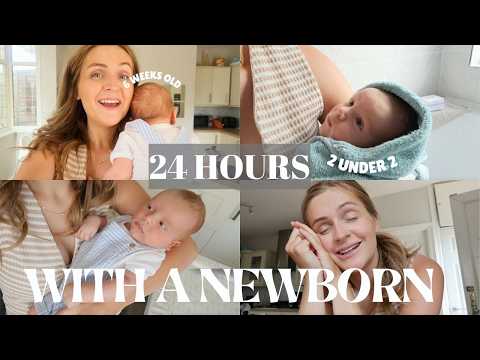 24 HOURS WITH MY NEWBORN | Realistic Postpartum Life, Breastfeeding & Mum Vlog
