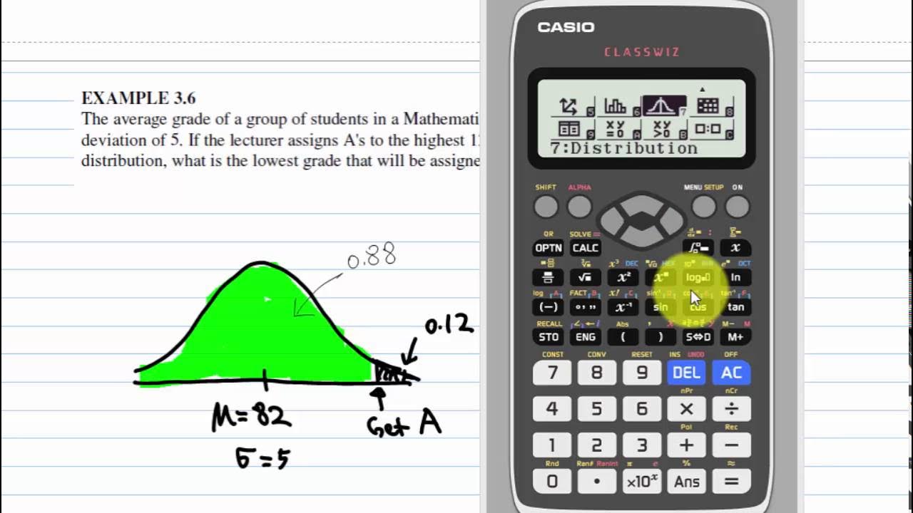 Inverse Normal Distribution with CASIO ClassWiz - YouTube