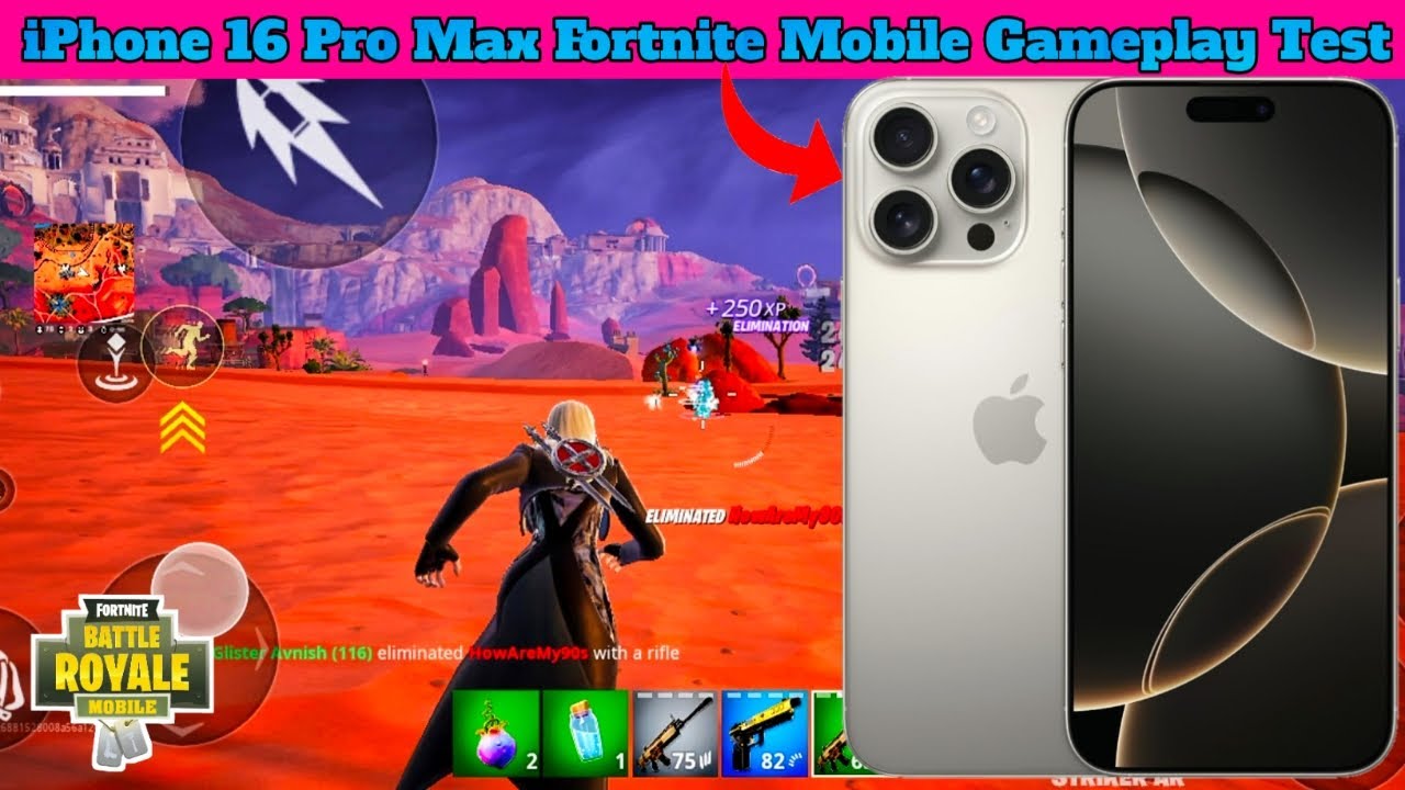 iPhone 16 Pro Max Fortnite Mobile 60,90,120 FPS Gameplay Test,Fortnite ...