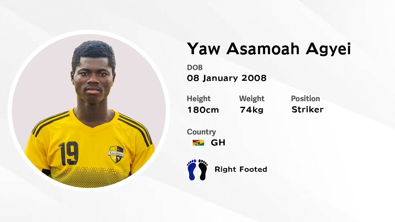 Player Profile YAW ASAMOAH AGYEI - YouTube
