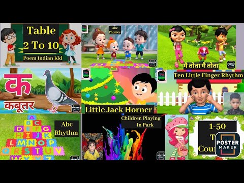 Hindi Varnmala | Abc Alphabets | M Tota | Little Jack Horner | Ten ...