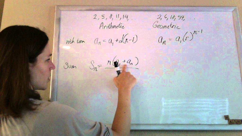 Formulas for Arithmetic and Geometric Series and Sequences - YouTube