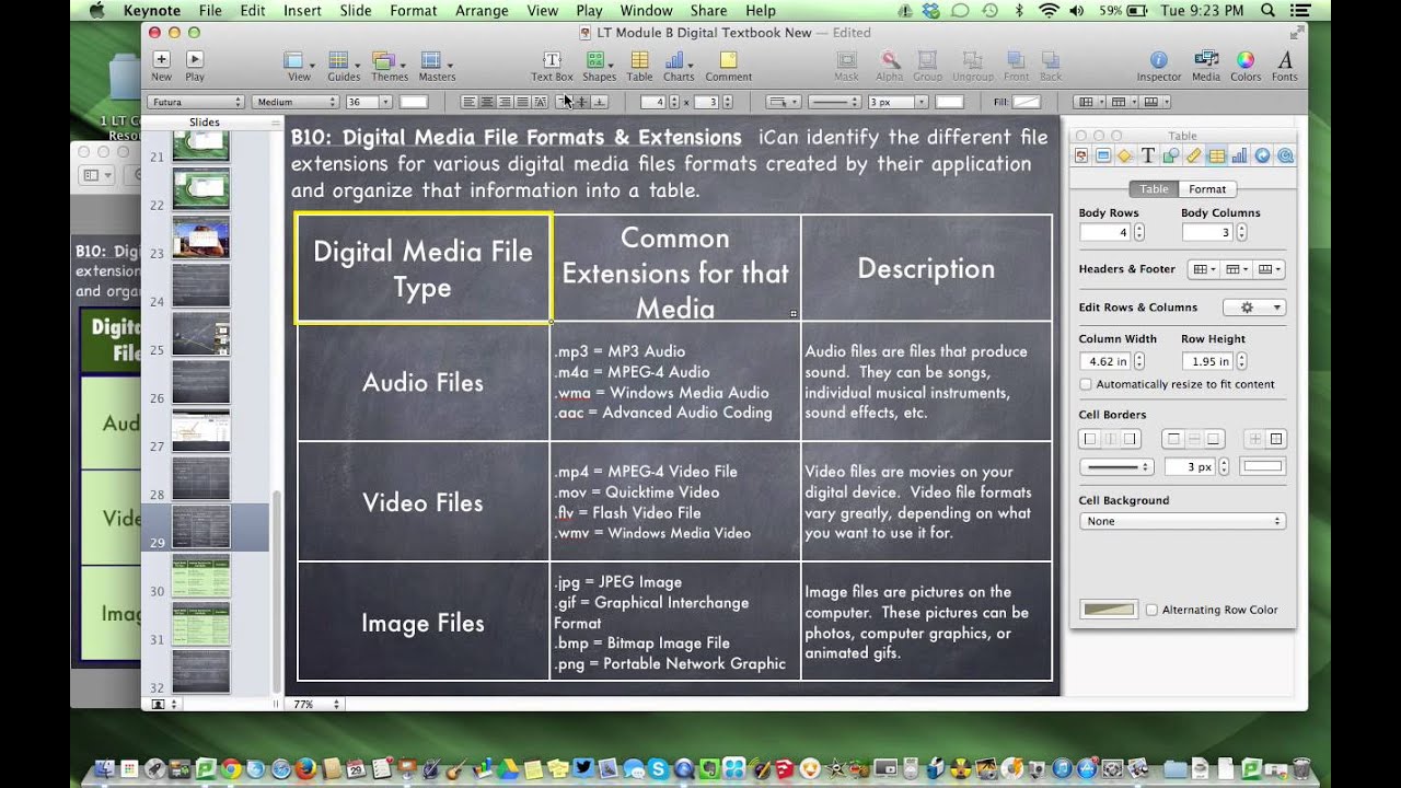 Formatting Table Text and Cells in Keynote - YouTube