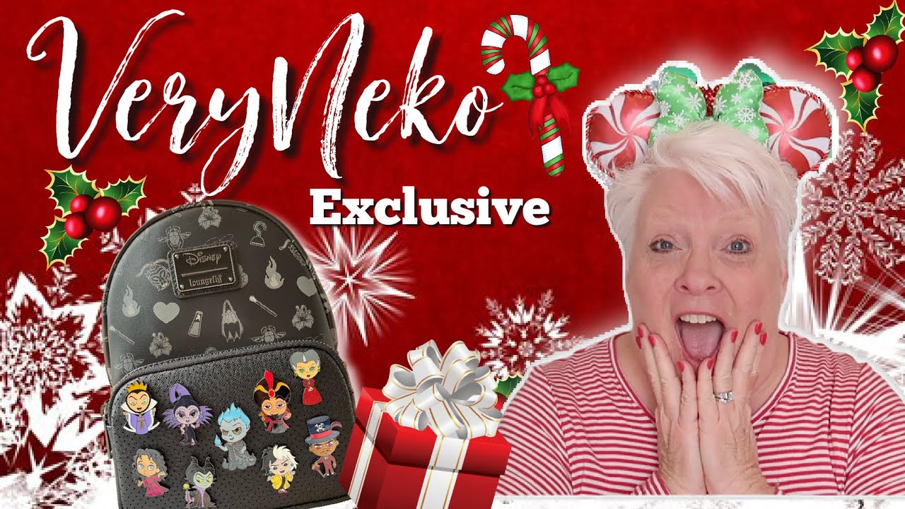 UNBOXING! Loungefly EXCLUSIVE! VeryNeko! New Disney Pin Backpack/Pins ...