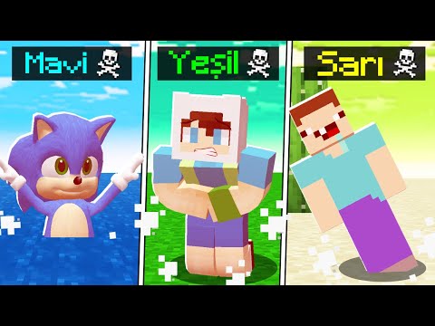 YANLIŞ RENGE DOKUNURSAN ÖLÜRSÜN - 🟥🟩💀 Minecraft