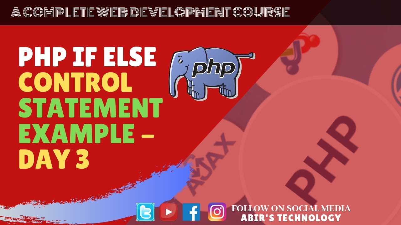 Php Tutorial For Beginners Php Tutorial Php If Else Control 8769