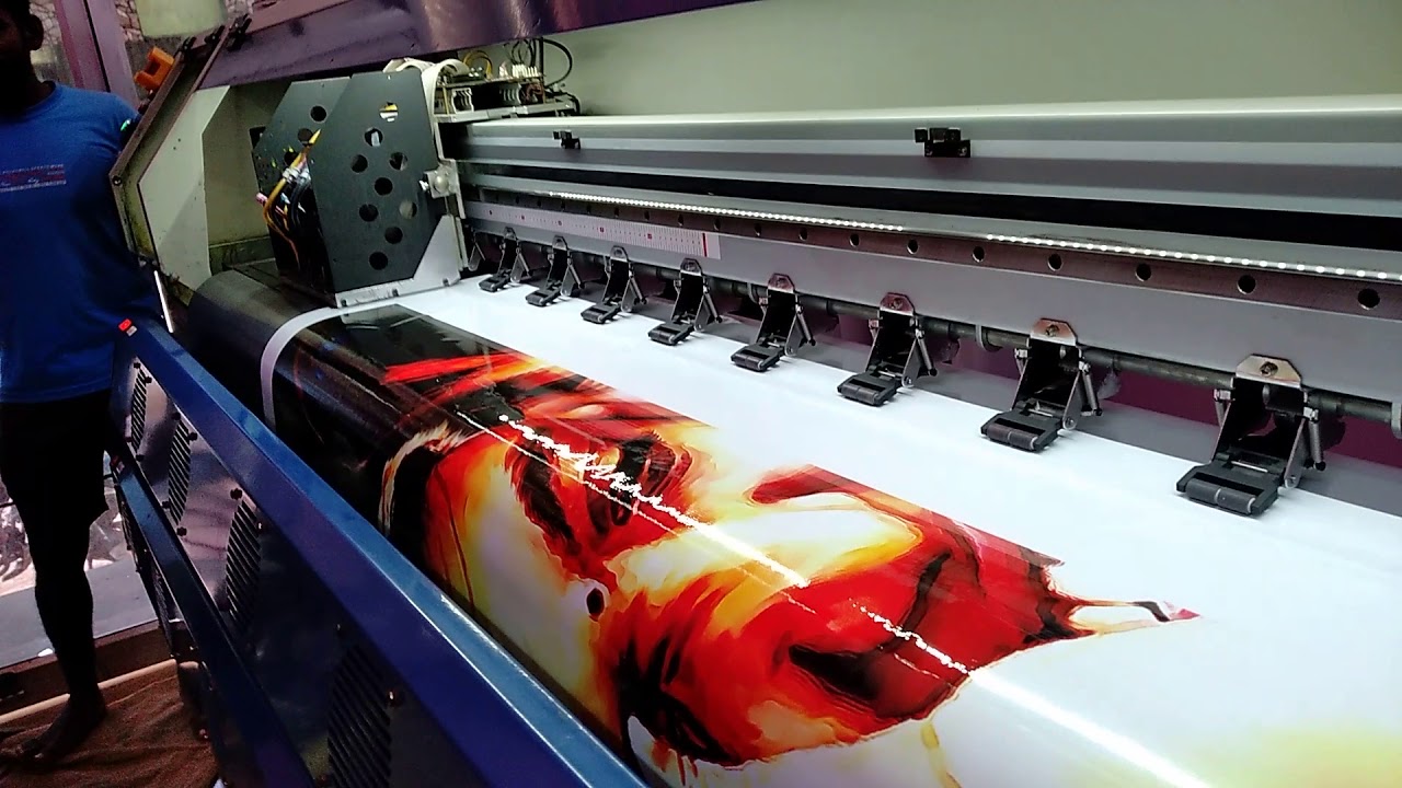 Blue print Digital printing system 3 pass high speed - YouTube