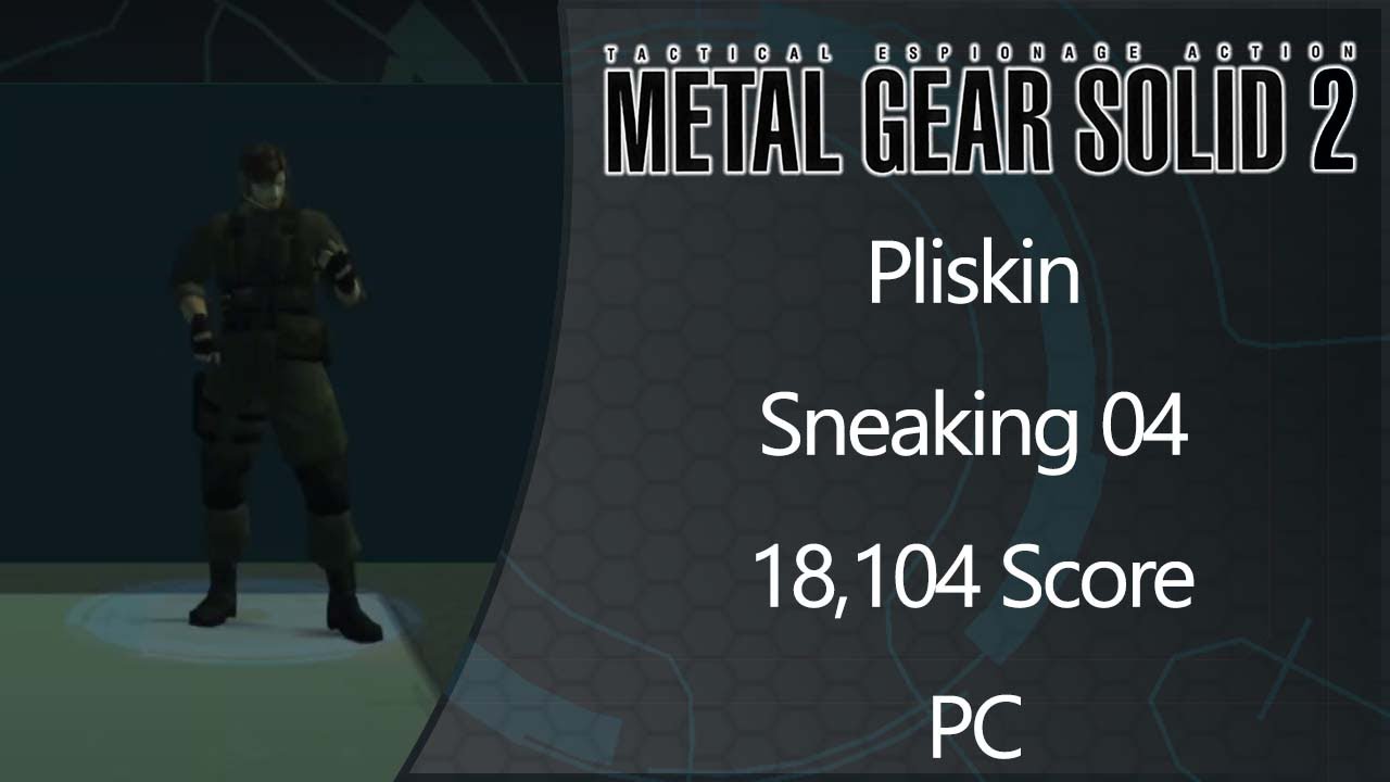 MGS2: Substance | PC | Pliskin | Sneaking | Level 04 | 18104 Score ...