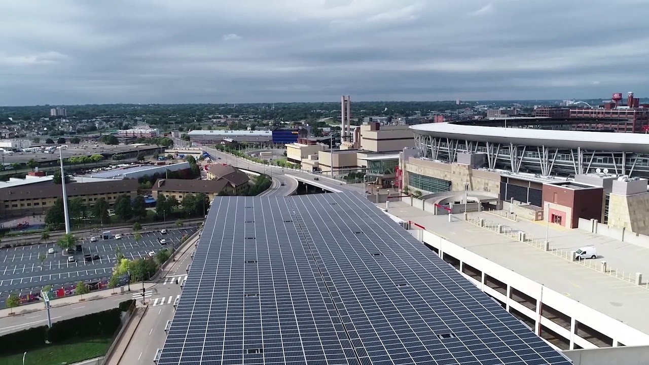 Poly-Tex Solar Canopies – Tilted Plane Array - YouTube