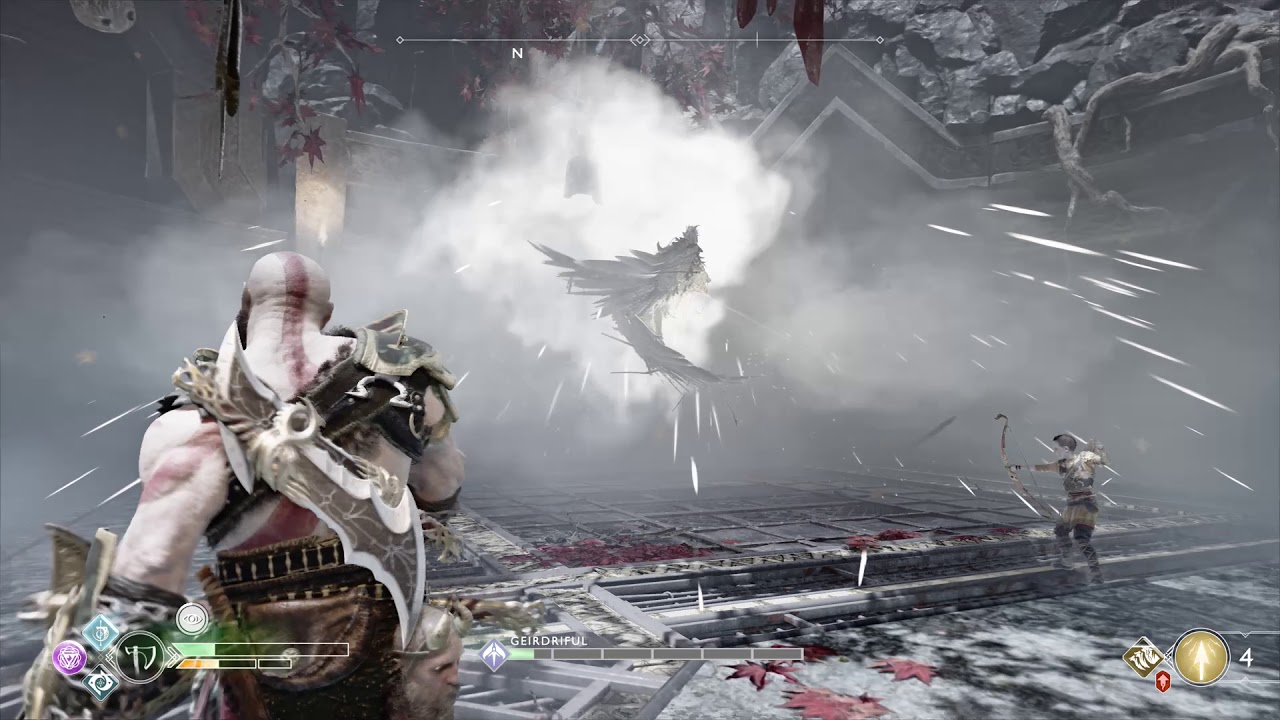 GOD OF WAR 4 VS Valkyrie Geirdriful - YouTube