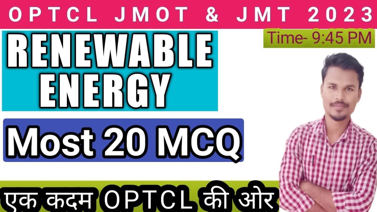 RENEWABLE ENERGY MOCK TEST || OPTCL MOCK TEST || PART-04|| OPTCL JMT ...