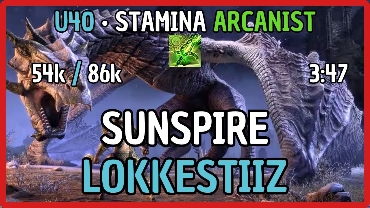 🧊 vSS Lokkestiiz 3:47 | Stamina Arcanist [54k/86k] | New Watch | ESO ...