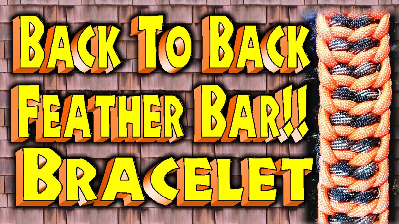 How to Make A Paracord Back to Back Feather Bar With Buckles - YouTube