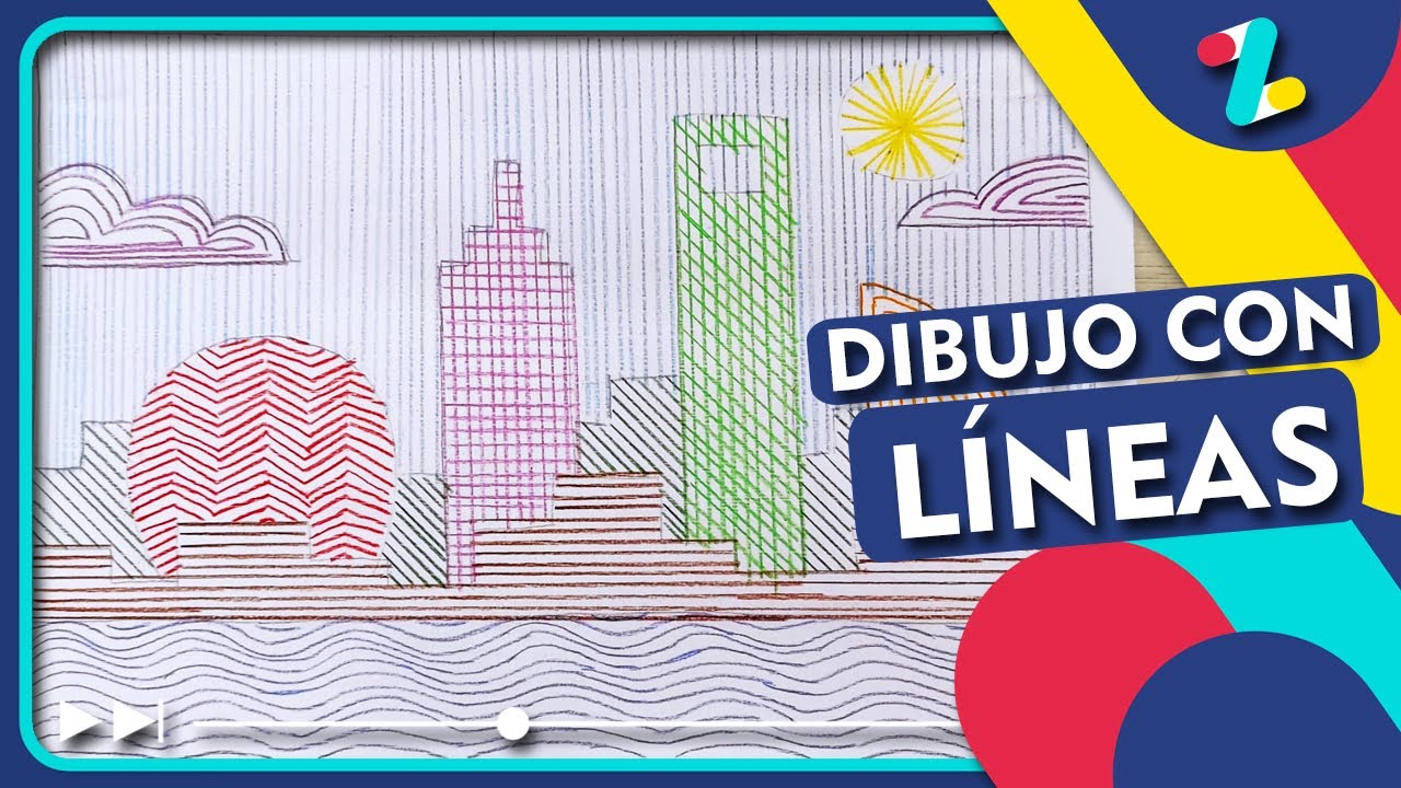 Te enseño hacer un DIBUJO con LÍNEAS - YouTube