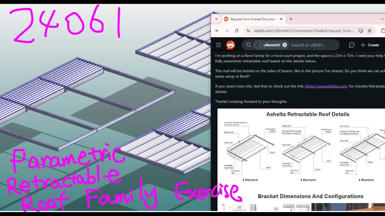 24061 - Parametric Retractable Roof Family Exercise (Array Number 0 & 1 ...