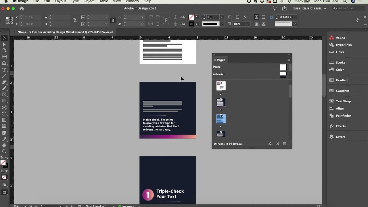 How to organize pages in InDesign - YouTube