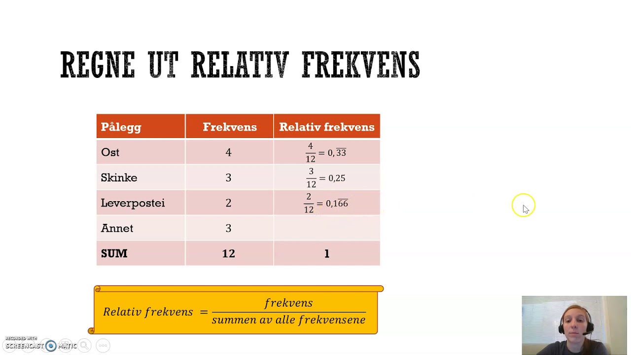 Frekvens: Relativ frekvens - YouTube