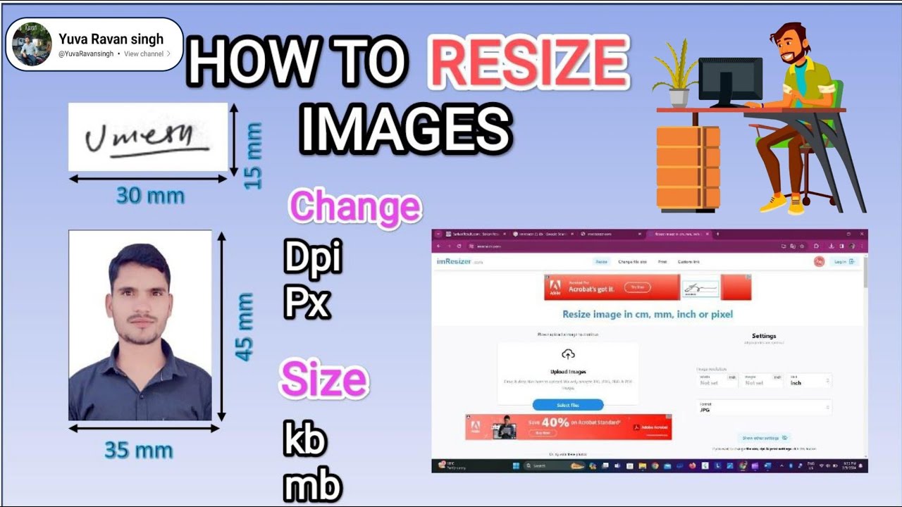 Image ko Resize kaise kare sign resize kaise kare sarkari form ko ...