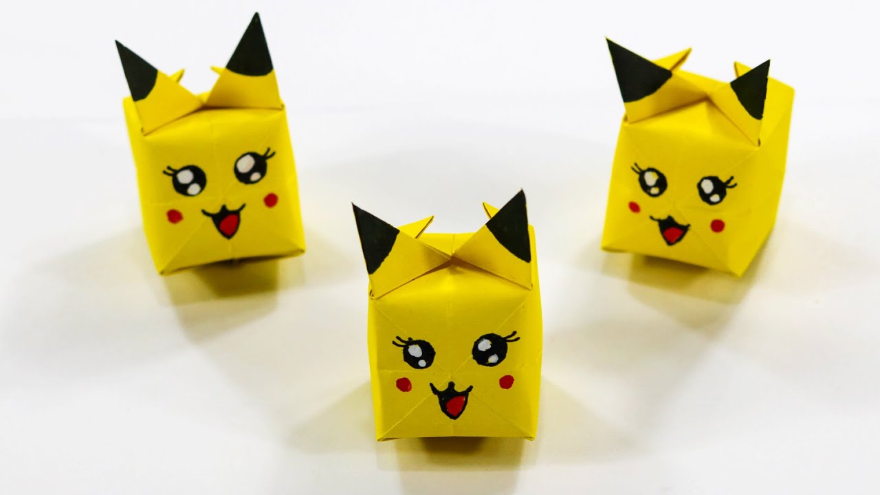 Origami Pikachu Pokémon - How to make paper - Pikachu Paper Folding ...