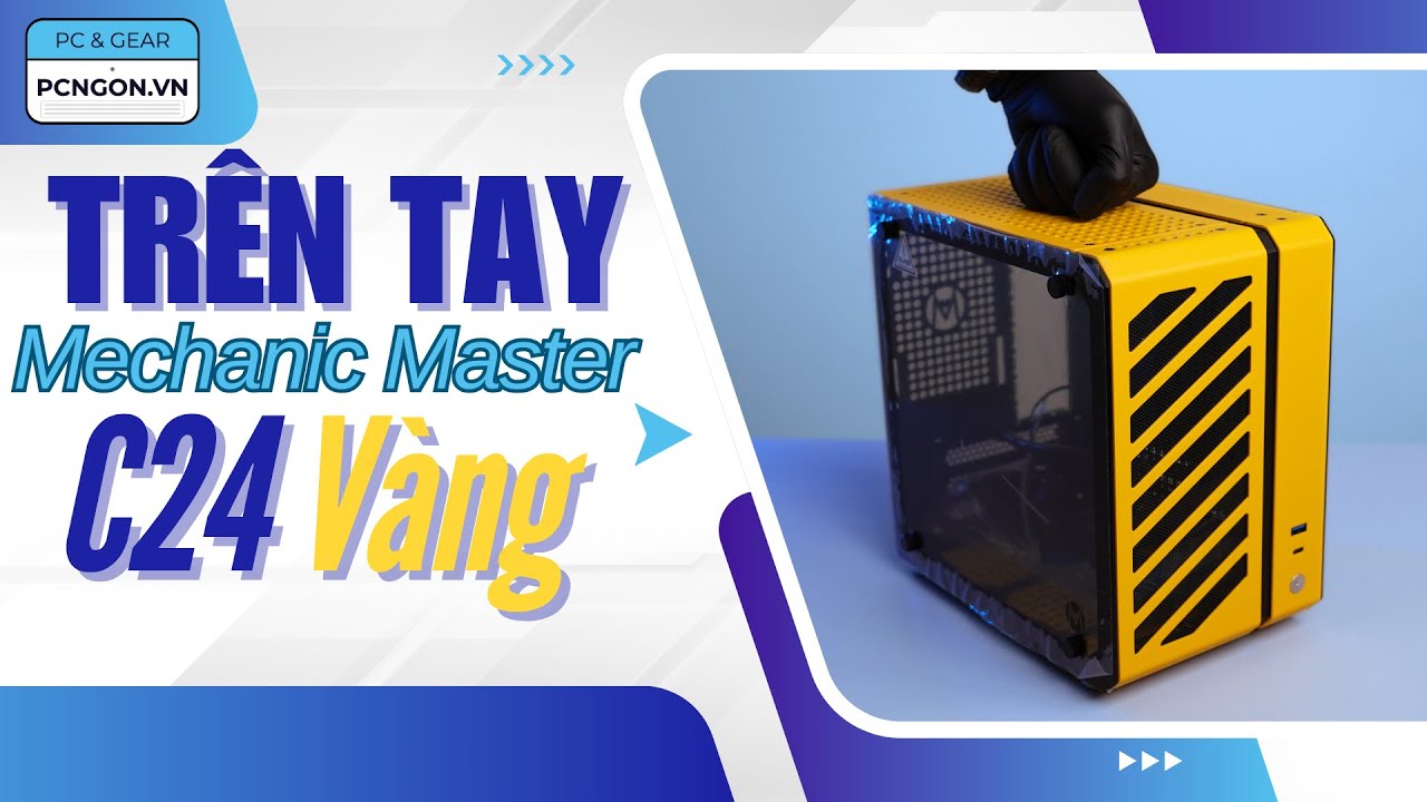 [PCNGON] Trên tay vỏ case Mechanic Master C24 Vàng #itxpc - YouTube