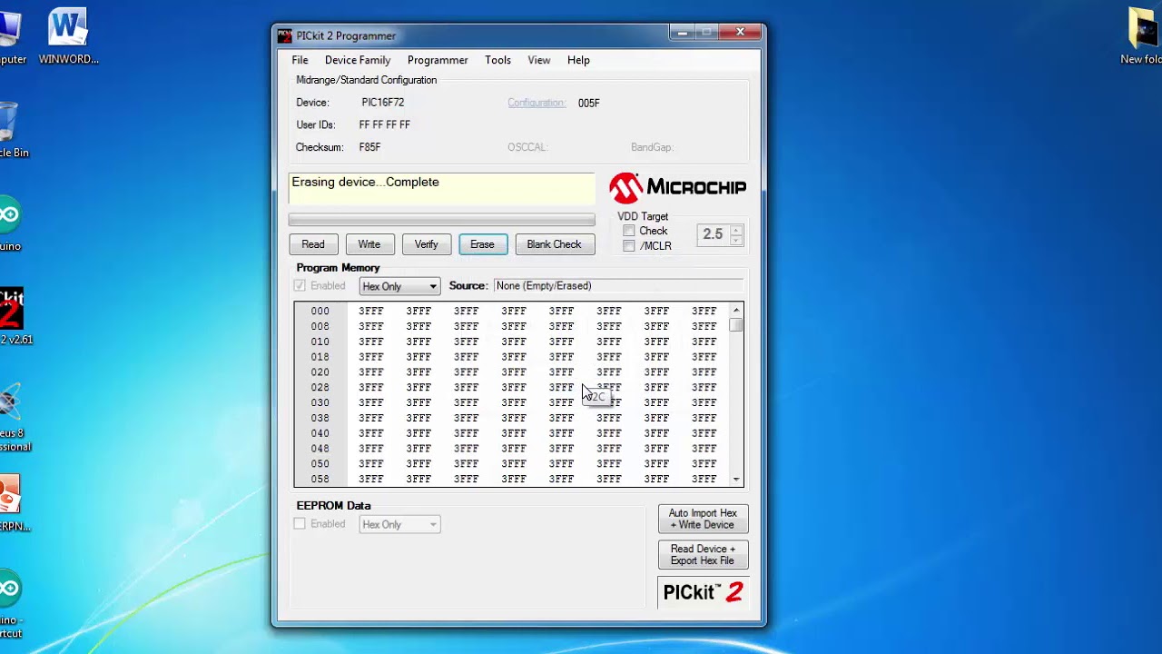 how to solve pickit 2 vdd voltage error - YouTube