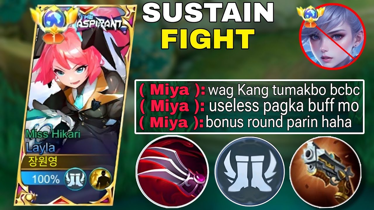 LAYLA NEW COMBO ATTACK!! COUNTER PRO MIYA EASILY DESTROY!!😳 LAYLA BEST ...