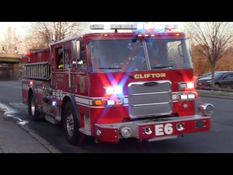 Clifton Fire Department Engine 6 Responding 12-22-19 - YouTube