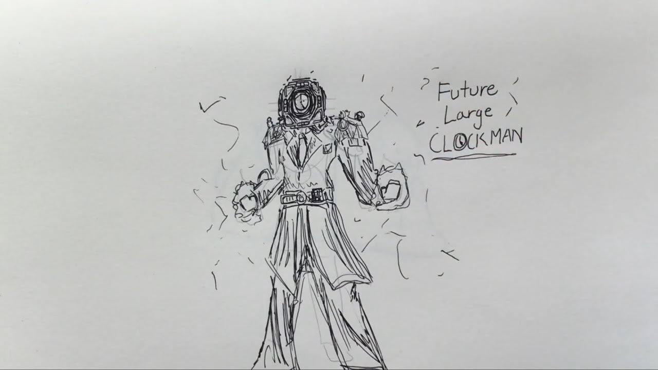 How to draw future large clockman! - YouTube