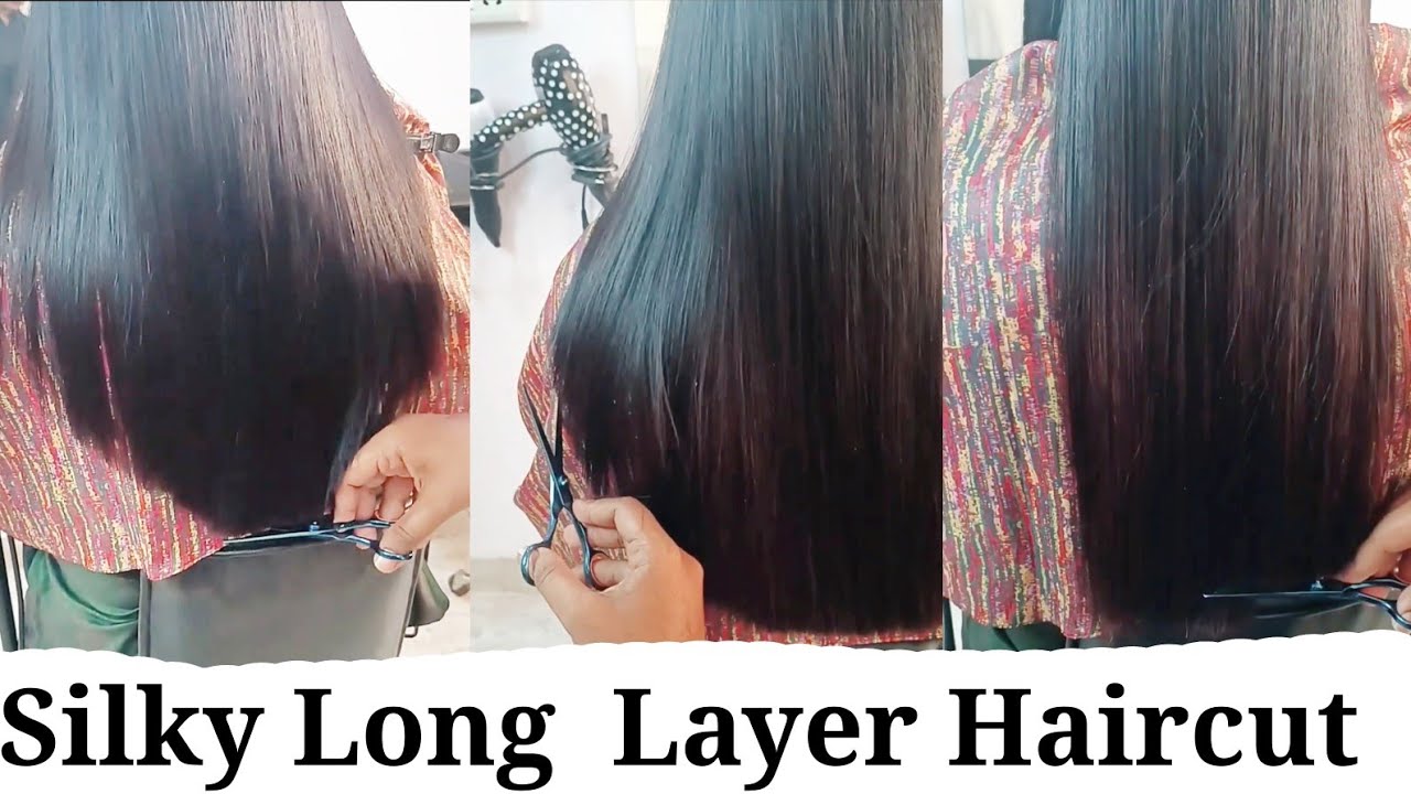 how to cut long layer haircut । women silky long hair cutting । indian ...