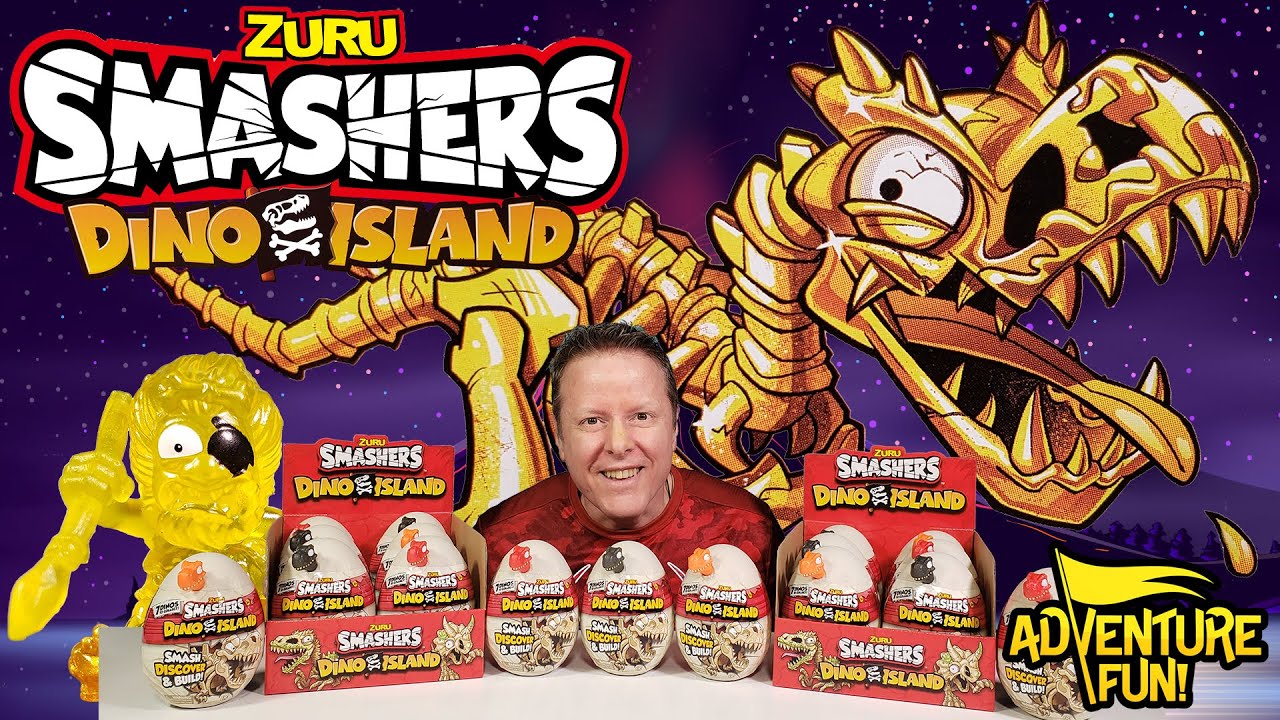 Zuru Smashers Dino Island Nano Egg Including Ultra Rare Golden T-Rex ...