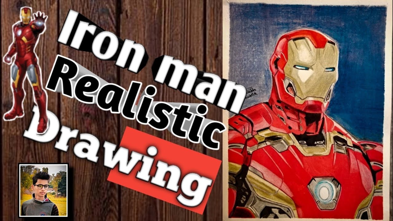 Iron man realistic Drawing - YouTube