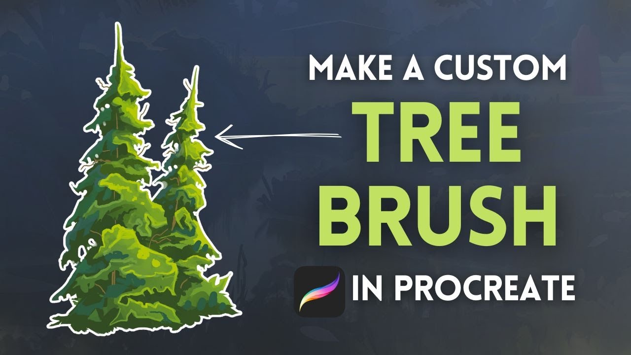 How to Make a Tree Brush in Procreate - YouTube